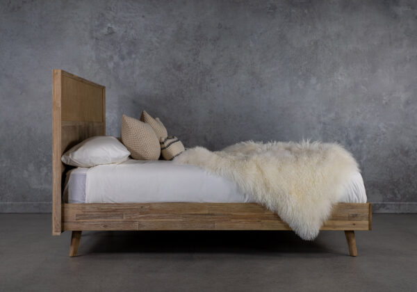 Andes Midcentury Queen Acacia Wood Bed | Muse & Merchant