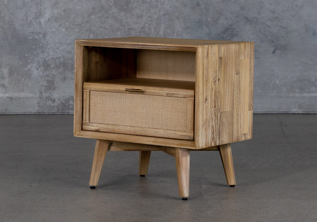 Andes Midcentury Acacia Wood Nightstand | Muse & Merchant