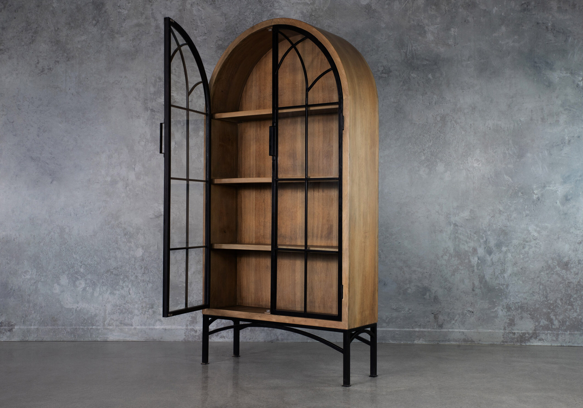 Kelowna Arch Solid Wood Storage Cabinet | Muse & Merchant