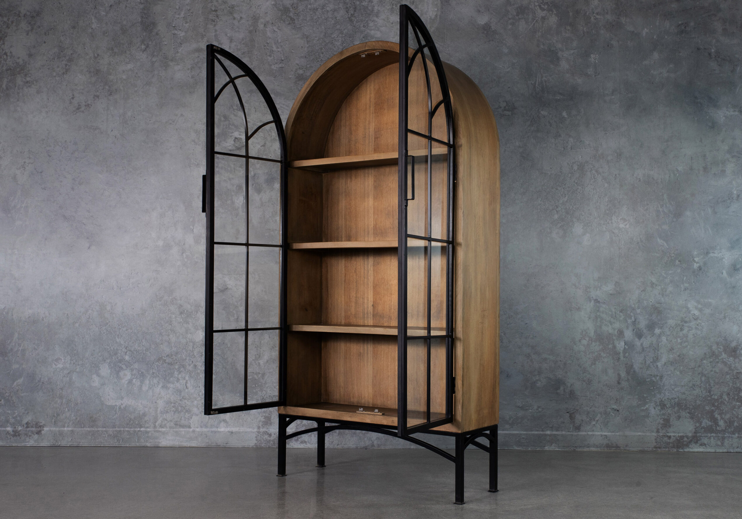 Kelowna Arch Solid Wood Storage Cabinet | Muse & Merchant