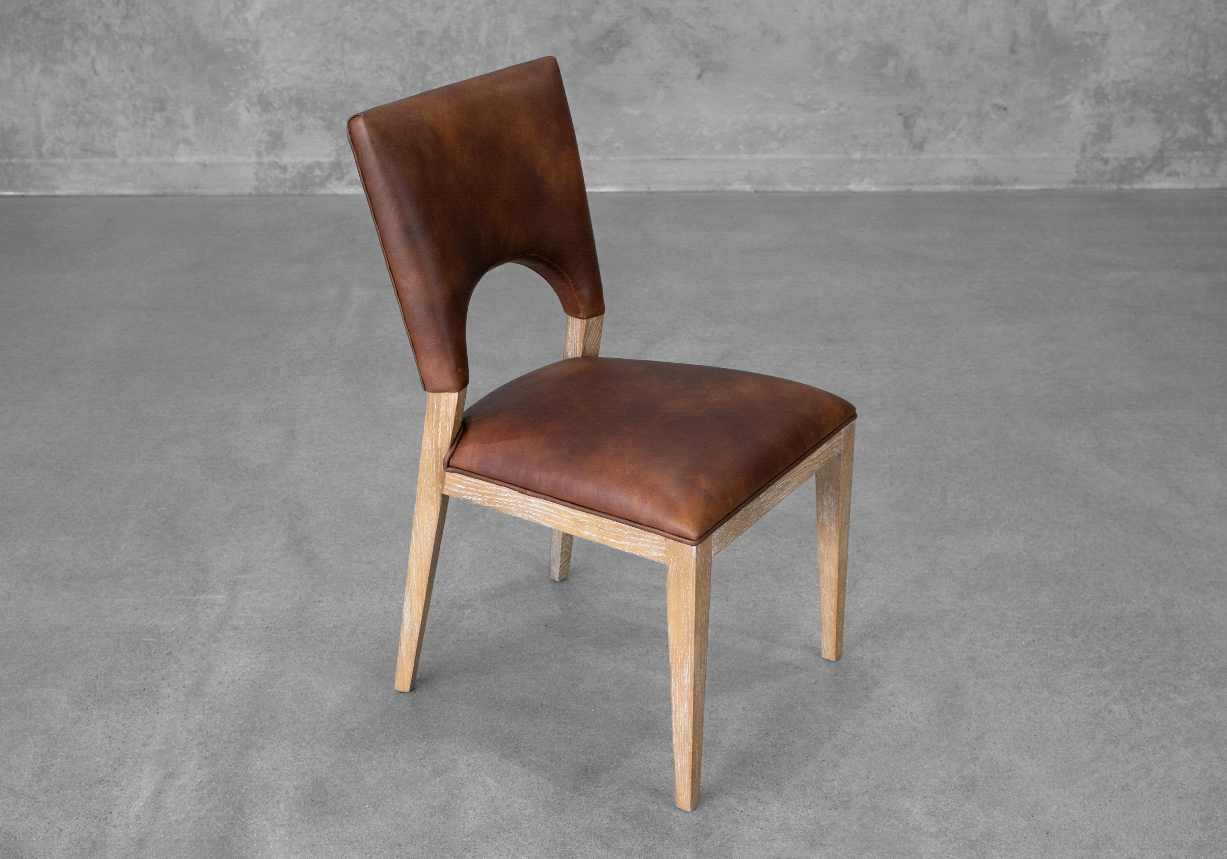 Berty Brown Leather Dining Chair | Muse & Merchant