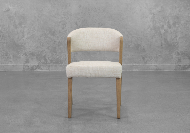 Bruno Fabric Dining Chair in Cream | Muse & Merchant