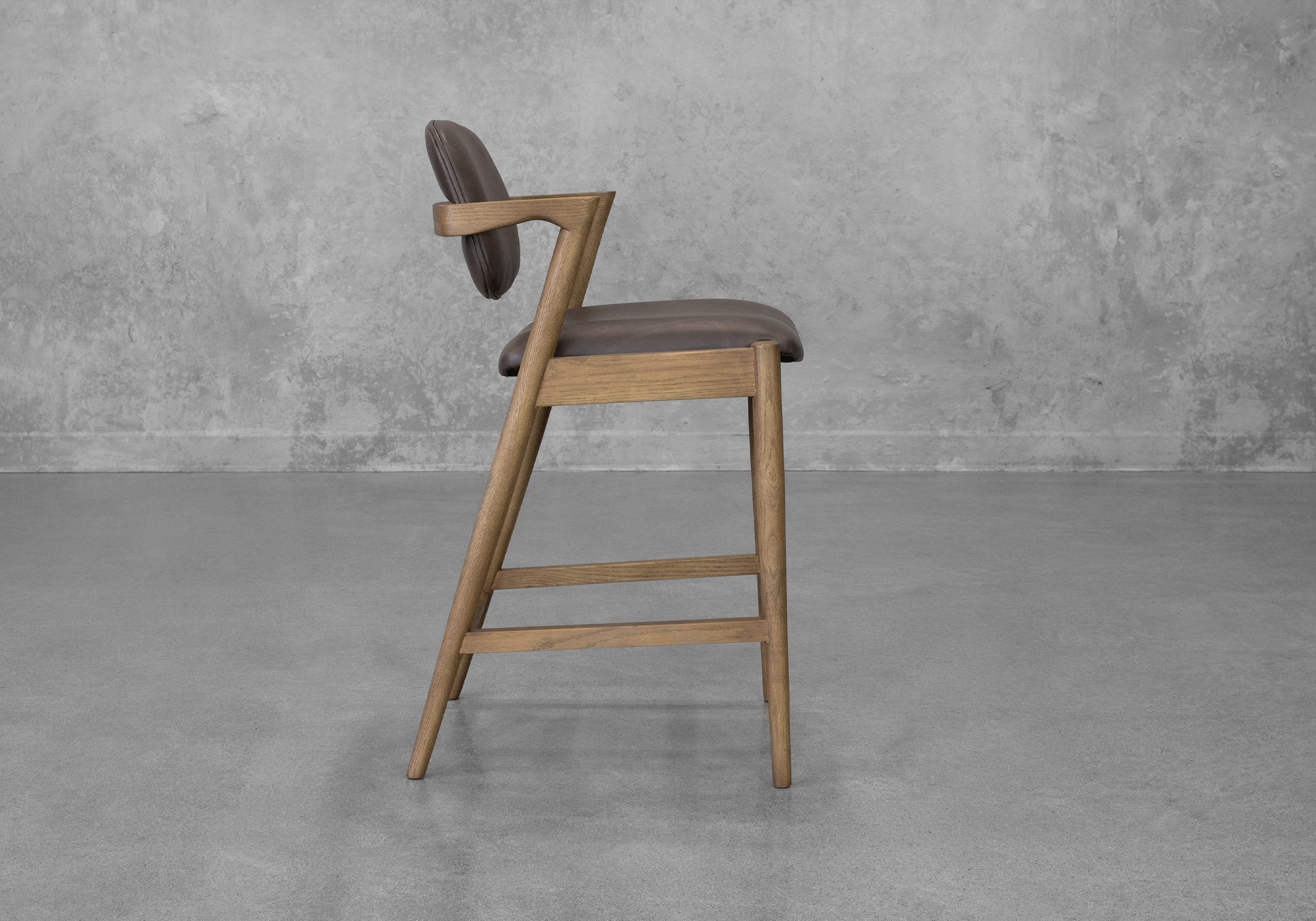 Evora Black Leather Counter Stool | Muse & Merchant